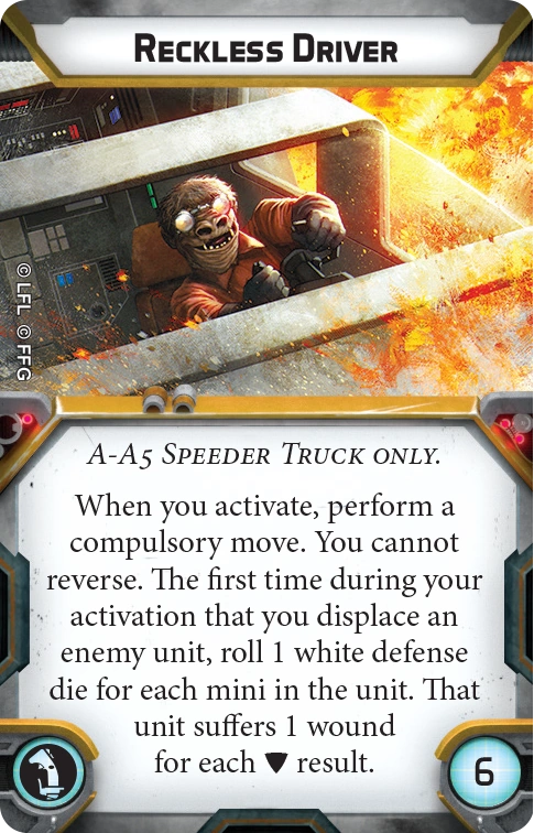 Reckless Driver | Starwarslegion Wiki | Fandom