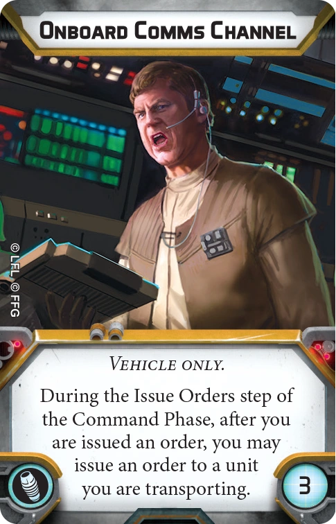 Onboard Comms Channel | Starwarslegion Wiki | Fandom