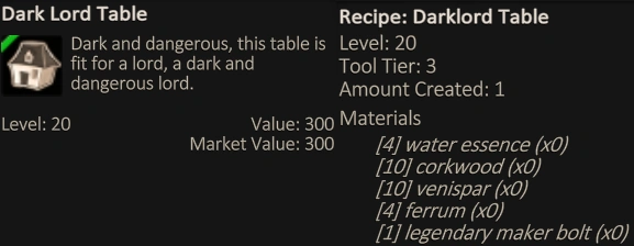 Darklord Table - Official Stash Wiki