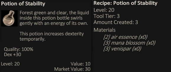 Potion of Stability - Official Stash Wiki