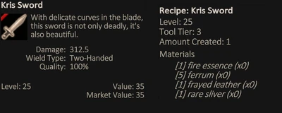 Kris Sword - Official Stash Wiki