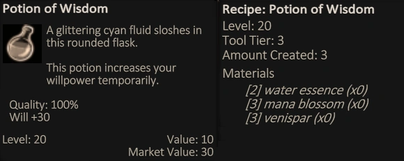 Potion of Wisdom - Official Stash Wiki