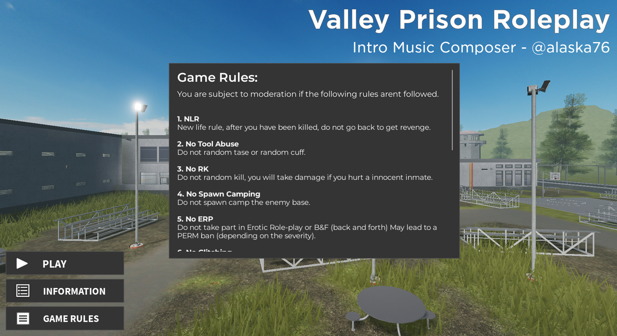 Valley Prison Roleplay Game Rules Valley Prison Roleplay Wiki Fandom