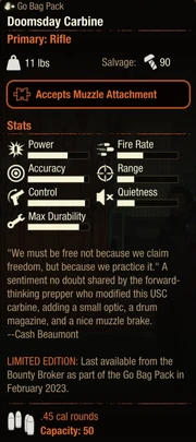 Doomsday Carbine | State of Decay 2 Wiki | Fandom