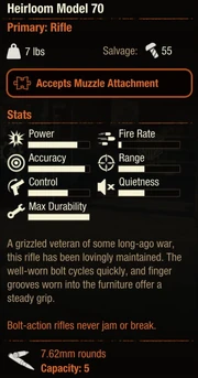 Heirloom Model 70 | State of Decay 2 Wiki | Fandom