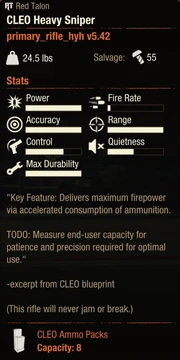 CLEO Heavy Sniper | State of Decay 2 Wiki | Fandom