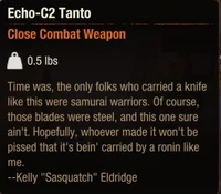 Echo-C2 Tanto | State of Decay Wiki | Fandom