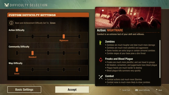 Difficulty recommended settings | State of decay 2 Wiki | Fandom