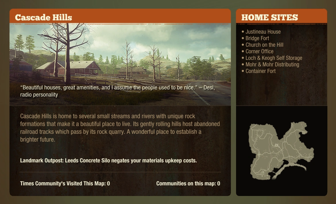 Cascade Hills | State of decay 2 Wiki | Fandom