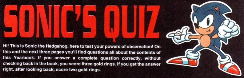 Sonic's Quiz | Sonic the Comic Wiki | Fandom