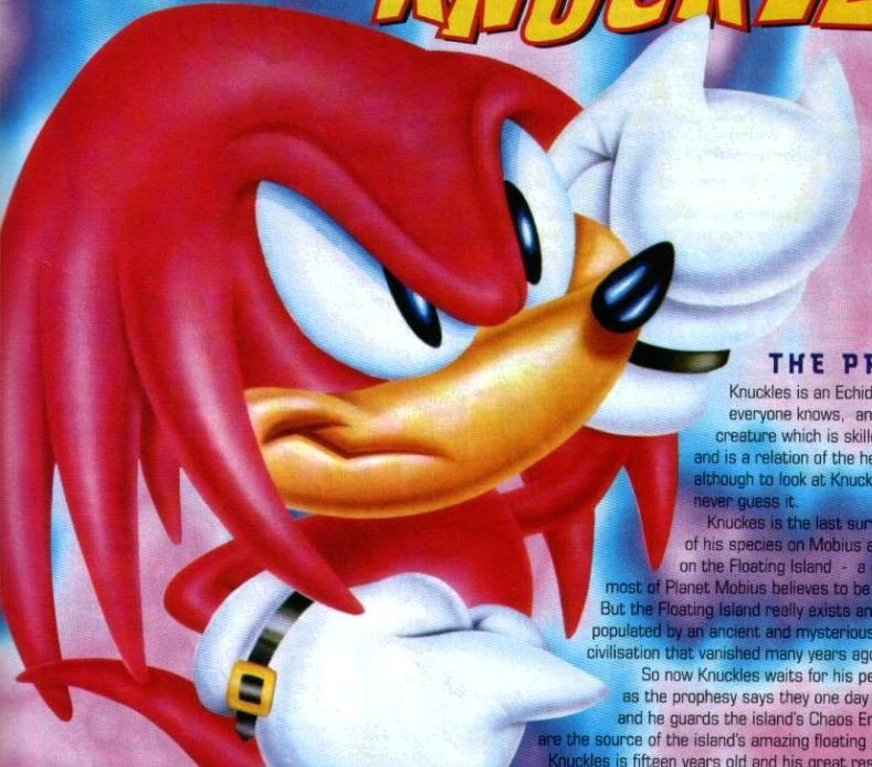 Knuckles The Profile | Sonic the Comic Wiki | Fandom