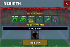 Rebirth | Steal a Brainrot Wiki | Fandom