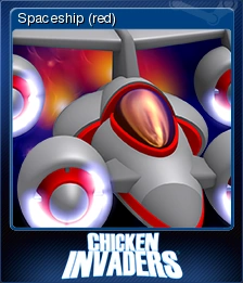Chicken Invaders 2 - Spaceship (red) | Steam Trading Cards Wiki | Fandom