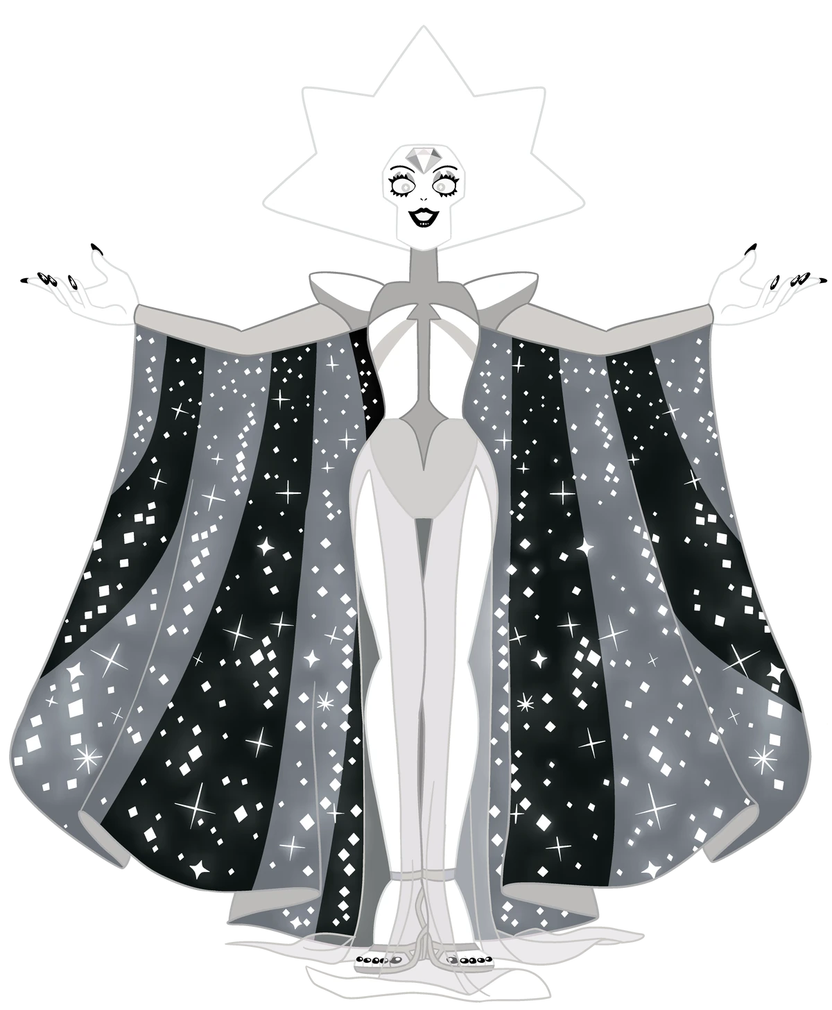 how to draw white diamond su