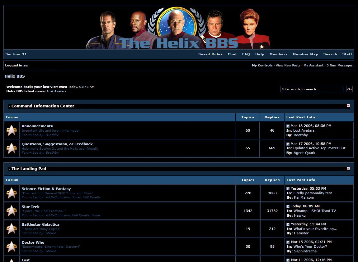 The Helix BBS | Star Trek Expanded Universe | Fandom