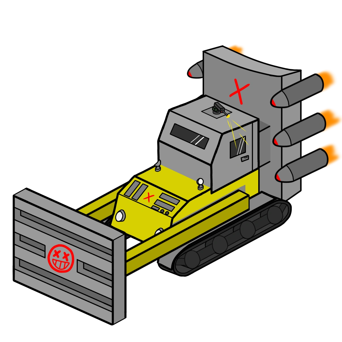 Rocket Bulldozer Tank (Xroad) (SF: TFL) | Stick Fight: The Warfare ...