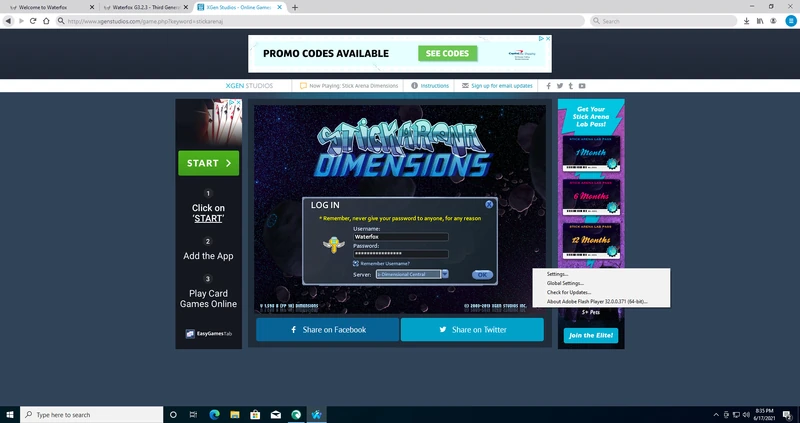 Playing Flash Content | Stick Arena Wiki | Fandom