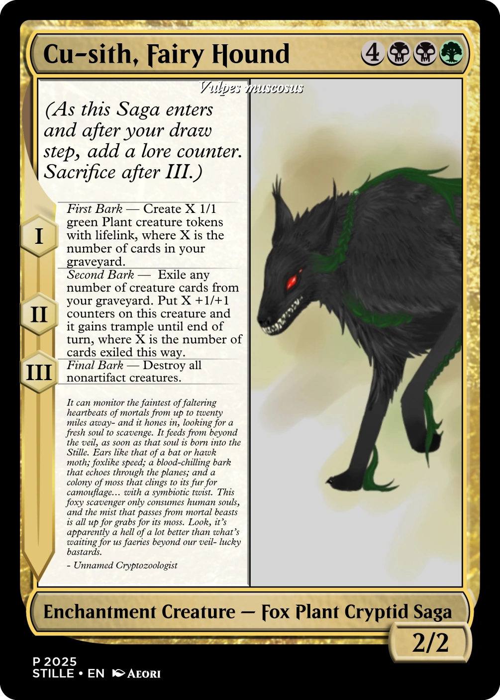 Cu-sith (Vulpes muscosus) | Stille Wiki | Fandom