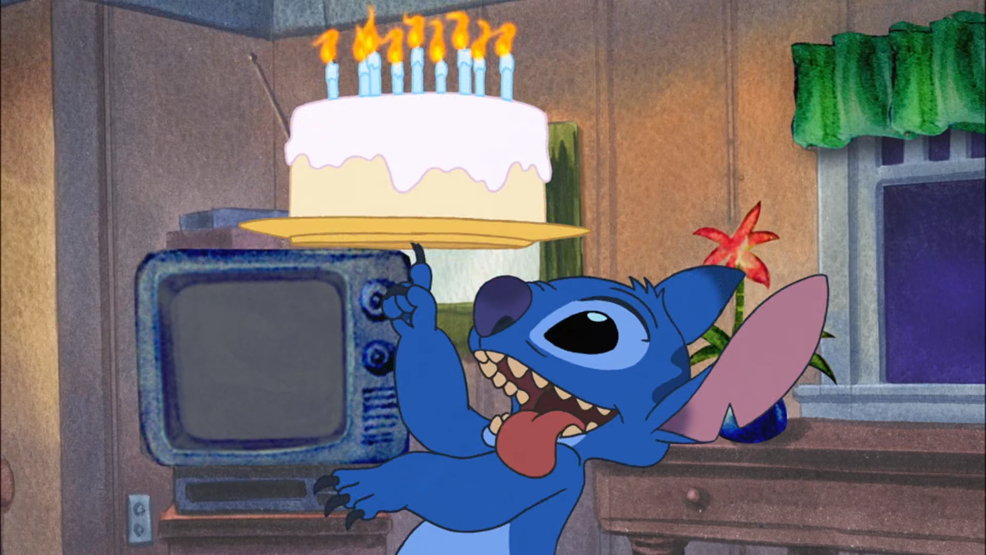 Stitch Eating Cake Gif