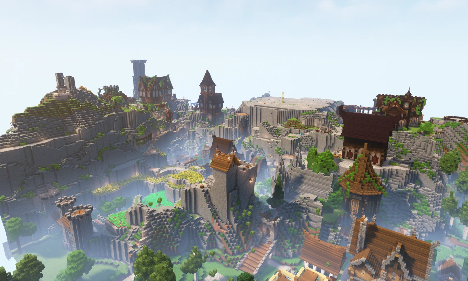 Minecraft Medieval City Layout