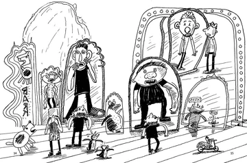 Fun House Mirrors Drawing Hall Of Funhouse Mirrors | Storey Treehouse