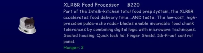 XLR84 Food Processor | Stts1 Wiki | Fandom