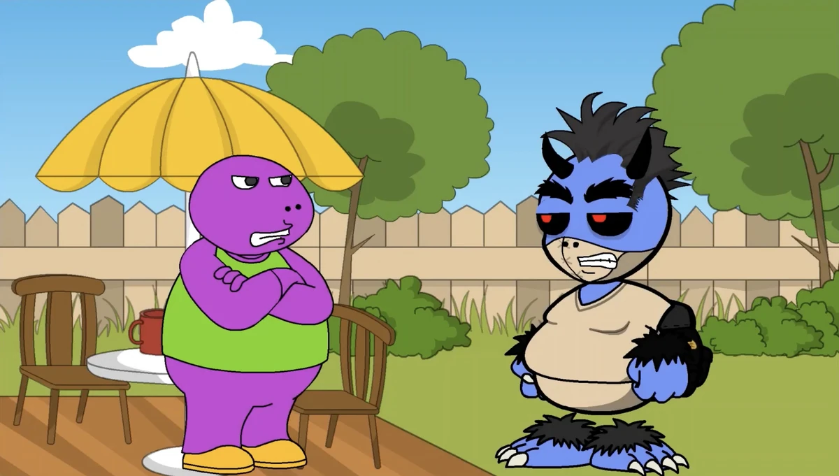 Barney and Dark Bowser | Stup1d Character Elimination Wiki | Fandom