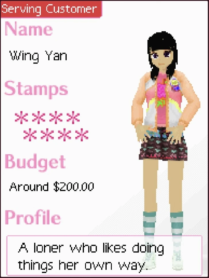 Wing Yan (Style Boutique) | Style Boutique Wiki | Fandom