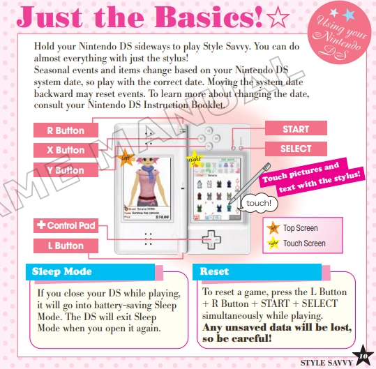 Game Controls (Style Savvy) | Style Savvy Wiki | Fandom