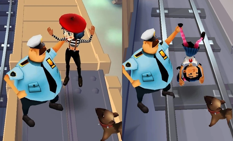 User blog:CaitlinTheCuteGirl/Subway Surfers Characters getting caught ...