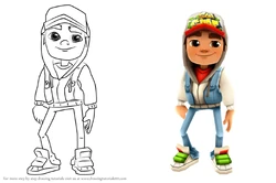 how to draw jake from subway surfers
