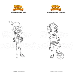 subway surfers characters coloring pages
