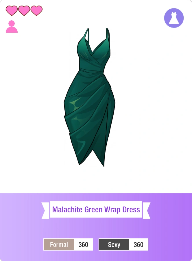 Malachite Green Wrap Dress | SuitU Wiki | Fandom