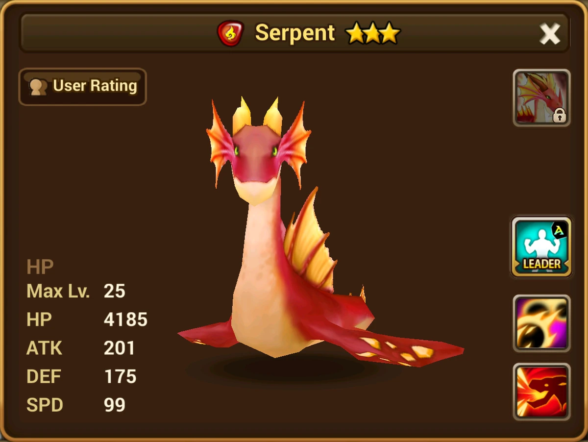 Serpent (Fire) - Fao/Gallery and trivia | Summoners War Sky Arena Wiki ...