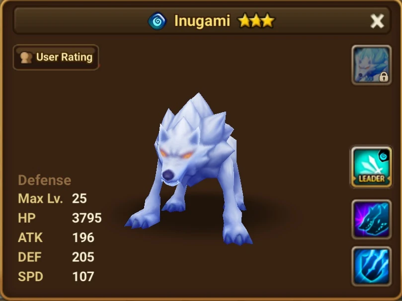 Inugami (Water) - Icaru/Gallery and trivia | Summoners War Sky Arena ...