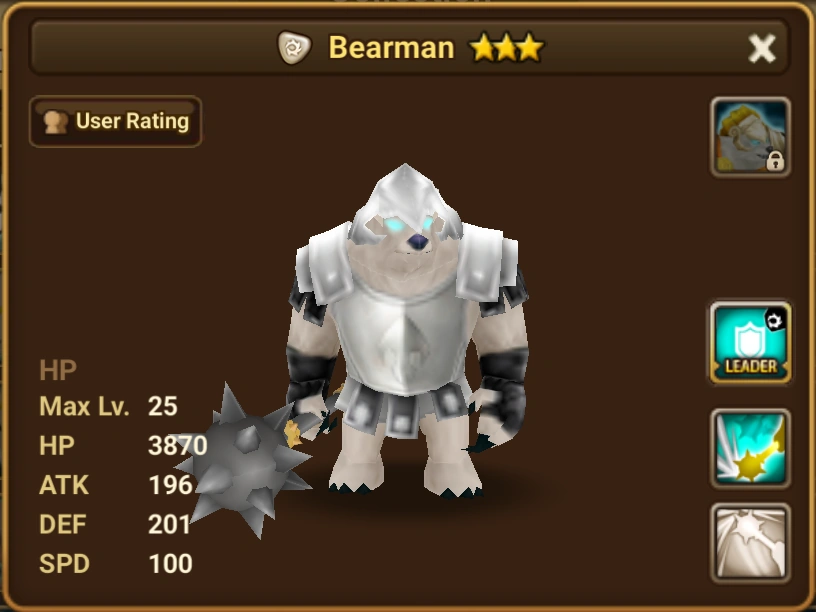 Bearman (Light) - Ahman/Gallery and trivia | Summoners War Sky Arena ...