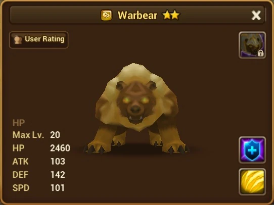 Warbear (Wind) - Ramagos/Gallery and trivia | Summoners War Sky Arena Wiki | Fandom