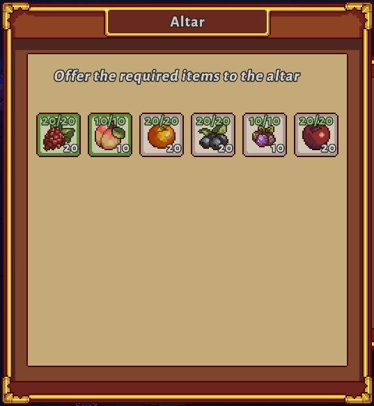 Dynus Altar Room/Fruit Altar | Sun Haven Wiki | Fandom
