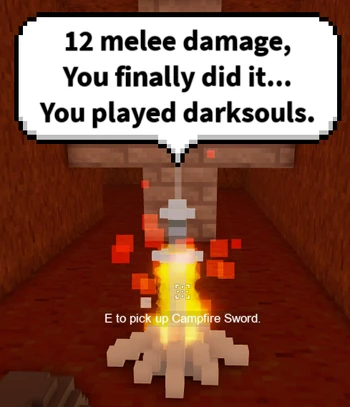 Campfire sword | Super Duper Cube Cavern Wiki | Fandom