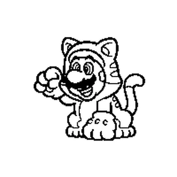 mario 3d land coloring pages