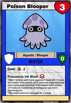 Poison Blooper | Super Mario Trading Card Game Wiki | Fandom