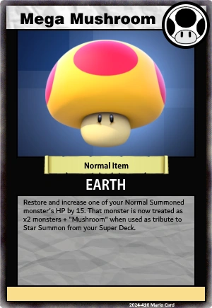 Mega Mushroom | Super Mario Trading Card Game Wiki | Fandom