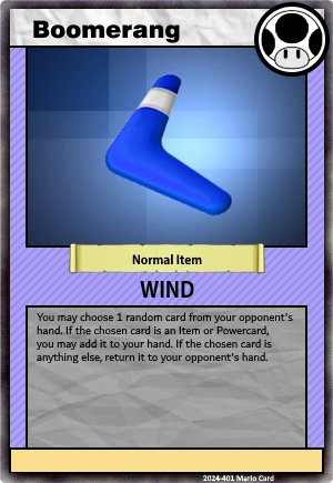 Boomerang | Super Mario Trading Card Game Wiki | Fandom