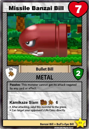 Missile Banzai Bill | Super Mario Trading Card Game Wiki | Fandom