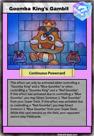 Goomba King's Gambit | Super Mario Trading Card Game Wiki | Fandom