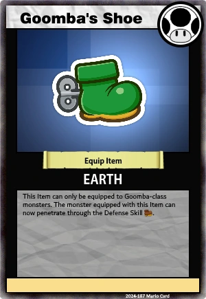 Goomba's Shoe | Super Mario Trading Card Game Wiki | Fandom