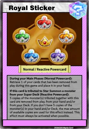 Royal Sticker | Super Mario Trading Card Game Wiki | Fandom