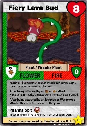 Fiery Lava Bud | Super Mario Trading Card Game Wiki | Fandom