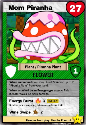 Mom Piranha | Super Mario Trading Card Game Wiki | Fandom