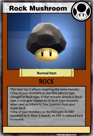 Rock Mushroom | Super Mario Trading Card Game Wiki | Fandom